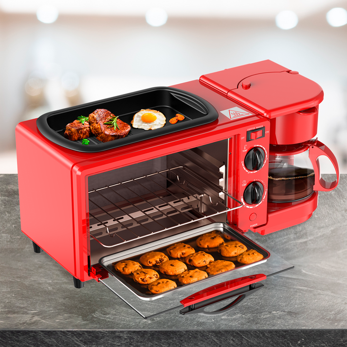 Estación de Desayuno 3 en 1 Cafetera, Horno y Parrilla Decakila KUEV00 – Saesa Trading